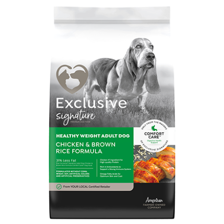 Exclusive Signature Healthy Weight Adult Dog Chicken & Brown Rice - H ...